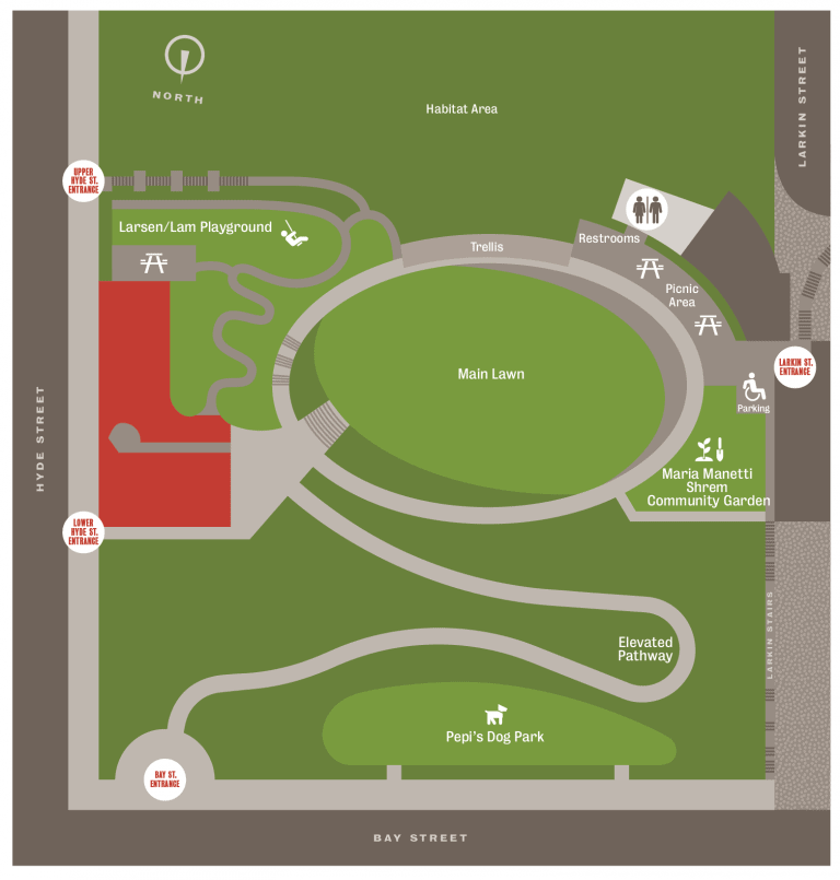 Park Map | Francisco Park, San Francisco CA